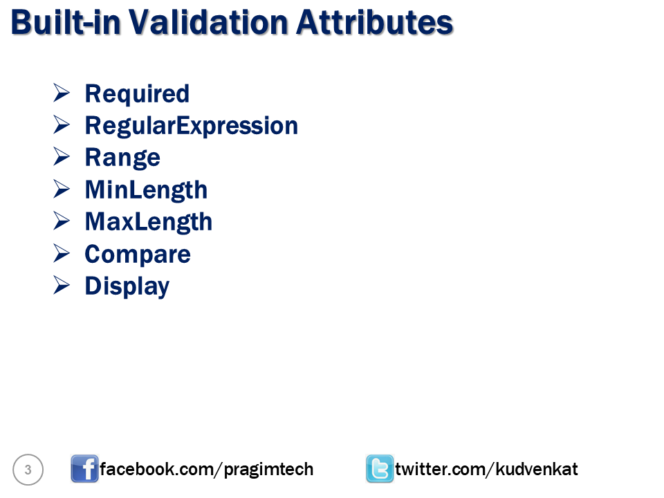 Sql Server Net And C Video Tutorial Aspnet Core Razor Pages Validation Slides