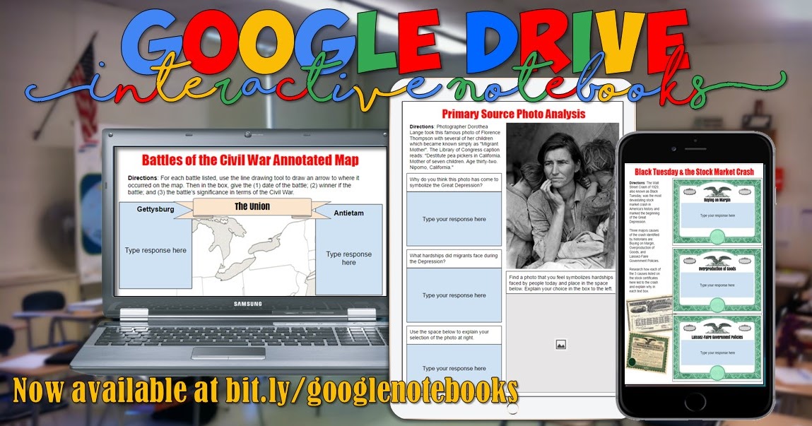 Students of History: Digital Interactive Notebooks With Google Drive