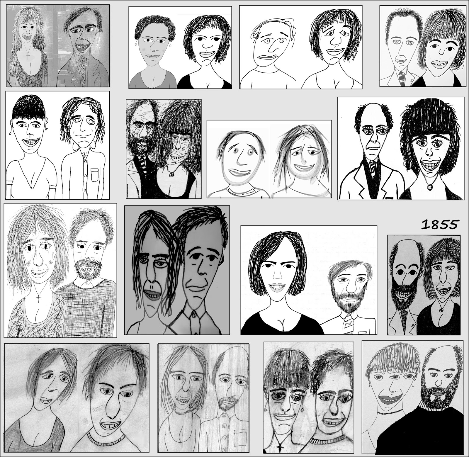 All This Is That: Drawing: Faces 1855 - [Human interest] 16 local ...