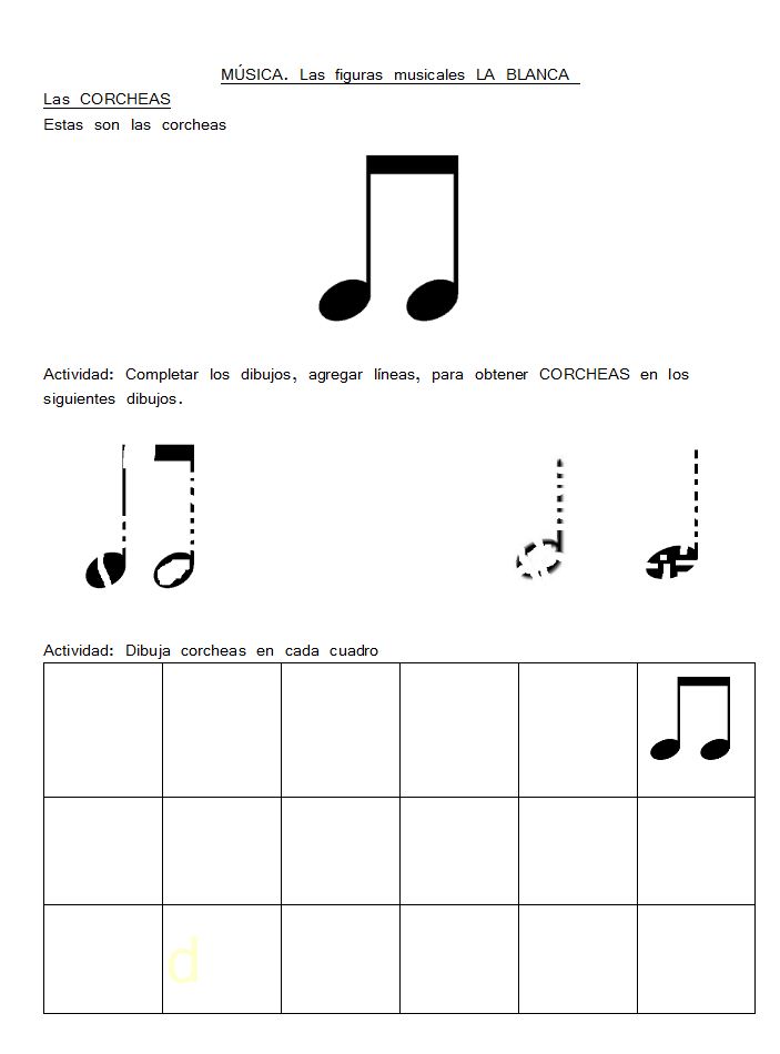 Blog 3° Grado Turno Mañana: Figuras musicales. Las CORCHEAS. Seguimos ...