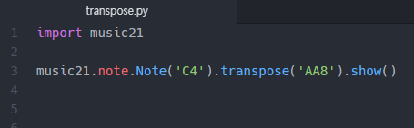 Python music21.note.Note().transpose():산을 붉게 물들이는 꽃