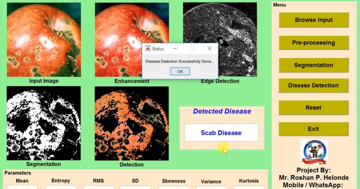 Fruit Disease Detection Using Neural Network Matlab Project Source Code ~ MATLAB PROJECTS