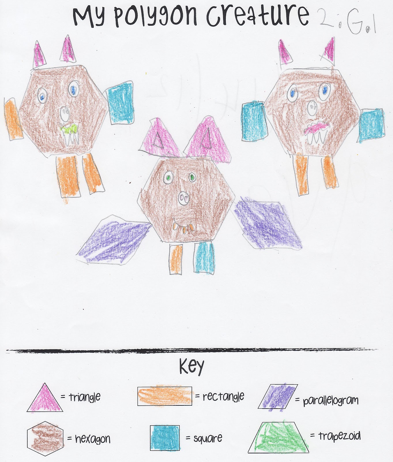 Mrs. Heeren's Happenings: Math Freebies! - Polygon Creatures & Name ...