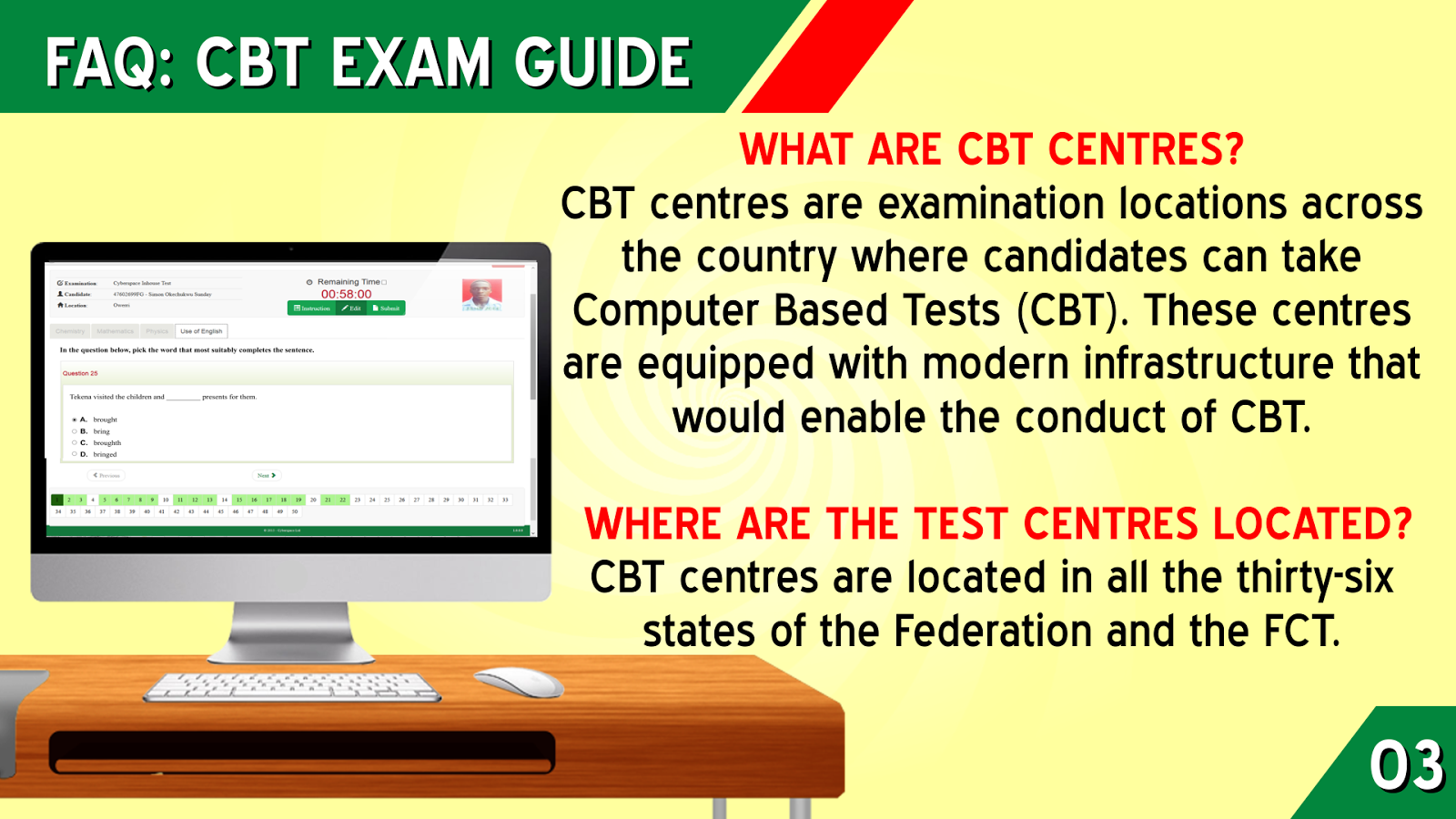 JAMB CBT Exam Guide | CBT Without Mouse | CBT FAQ | UTME FAQ