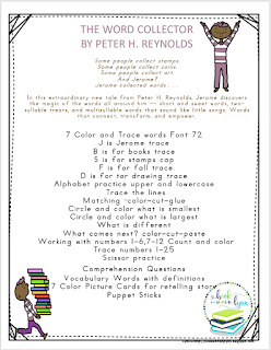 THE WORD COLLECTOR BOOK UNIT ~ Book Units by Lynn