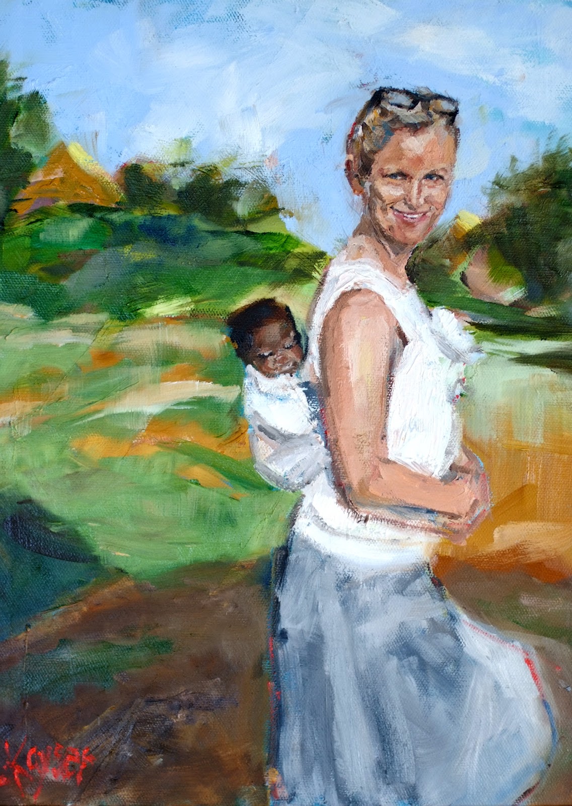 in Claire's studio...