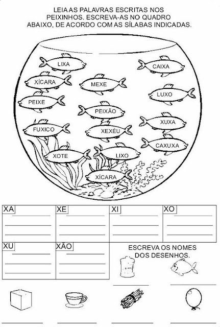 BLOG PROFESSOR ZEZINHO: Atividades de Alfabetização com a letra X