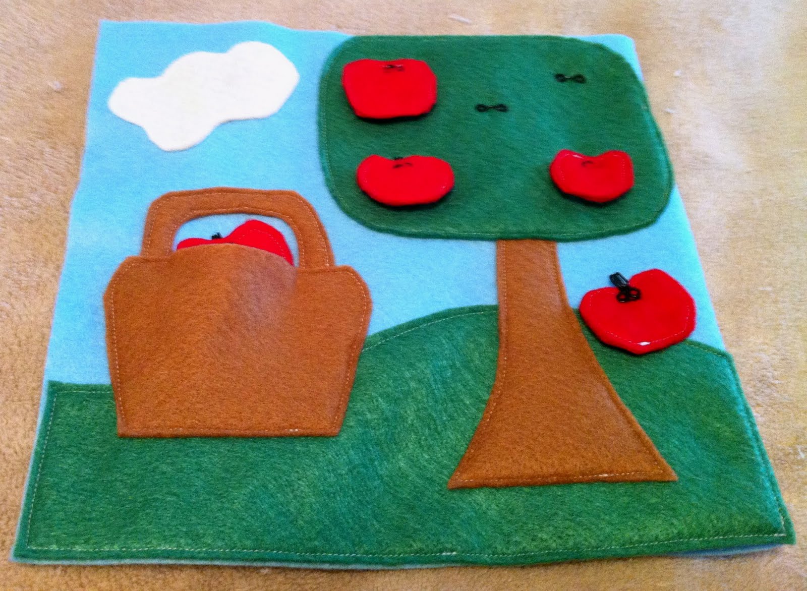 Testy yet trying: Busy Book - Apple Tree Page