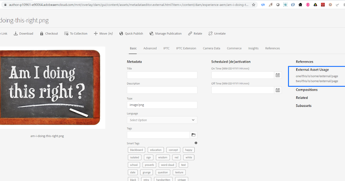 Experiencing Adobe Experience Manager Aem Cq Aem Cloud Service Assets Custom Metadata