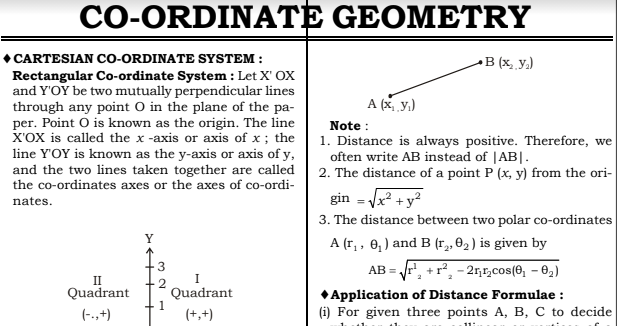 Coordinate Geometry PDF Download