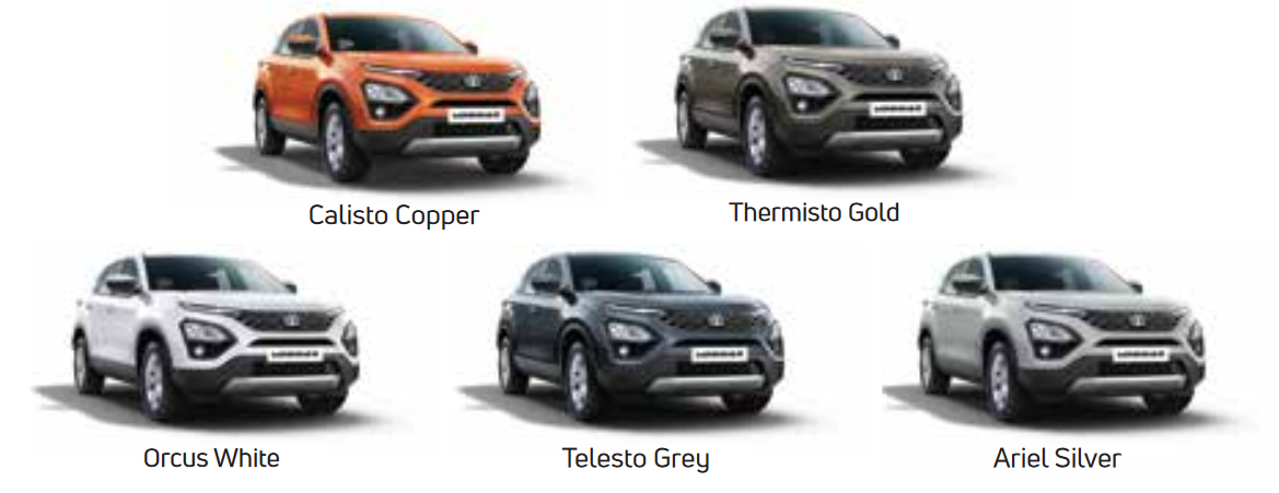 Tata Harrier Specification | Variants | Tata Harrier Colour Options