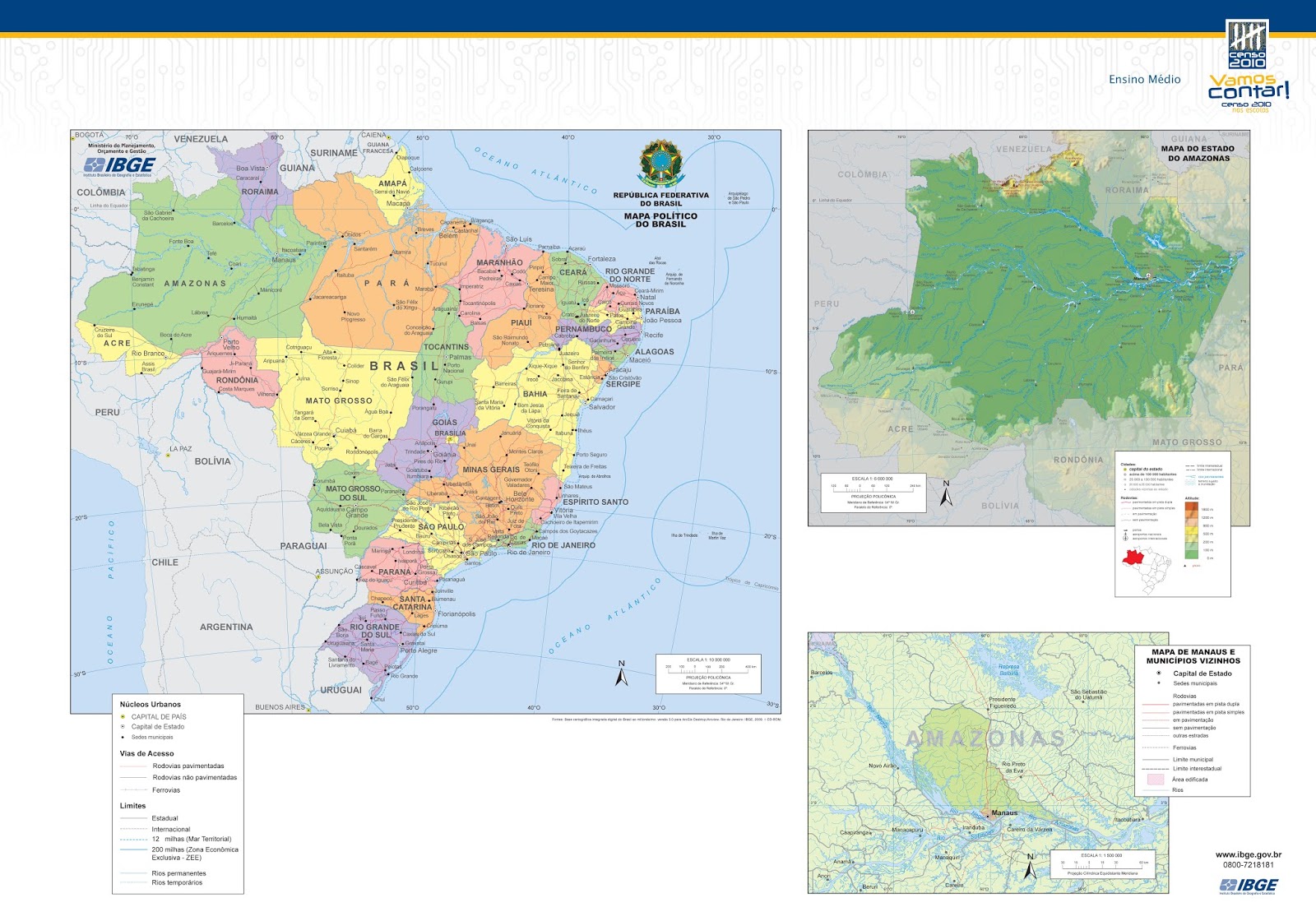 Mapa do Amazonas | Brasil - Doc Sports™