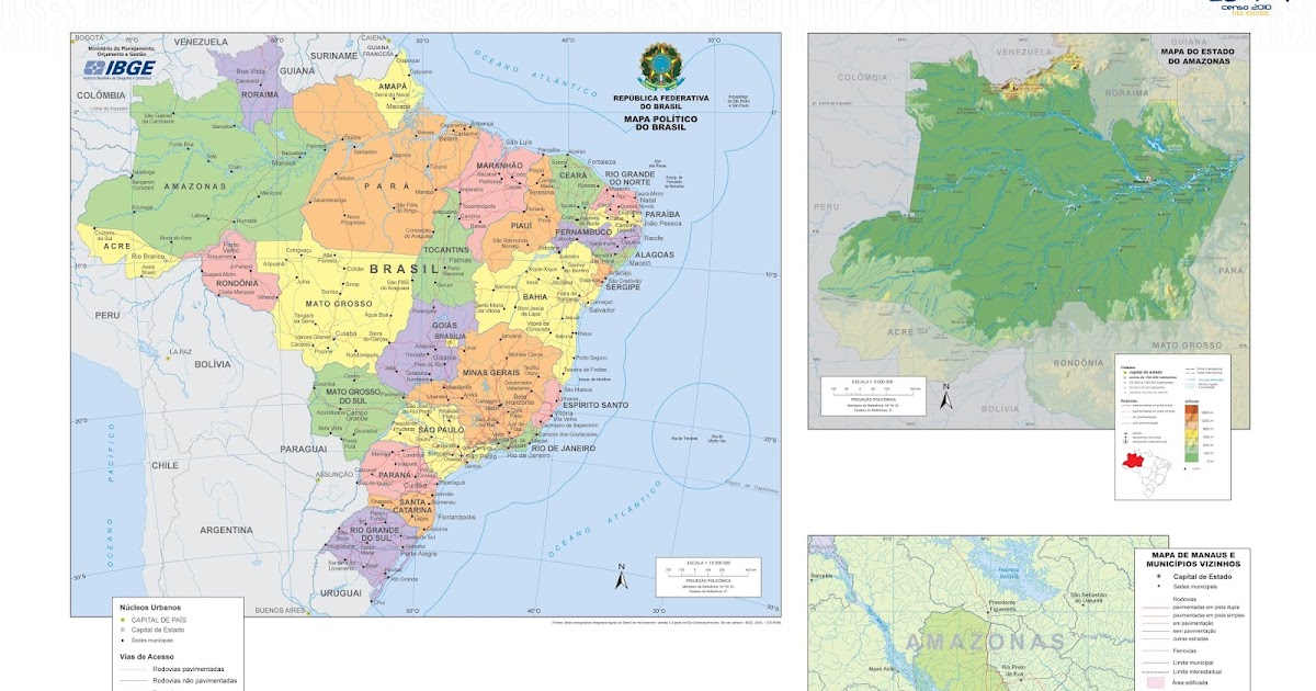 Mapa do Amazonas | Brasil