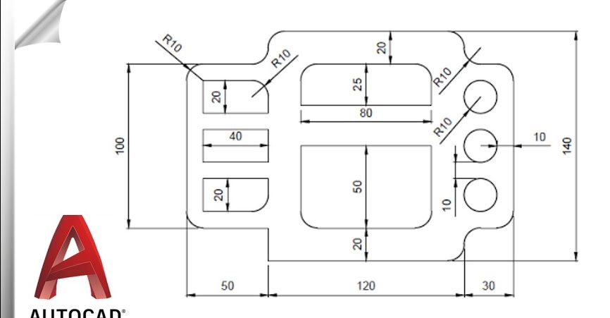 AutoCAD Practice Design #10