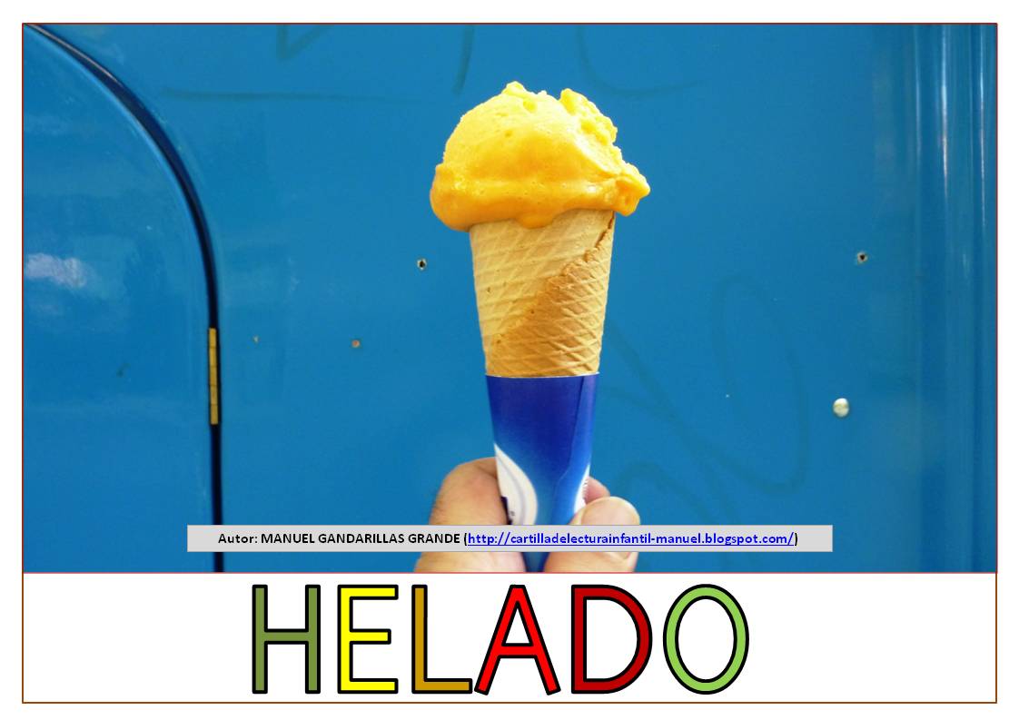 CARTILLA DE LECTURA INFANTIL : HELADO (12 H) LECTURA