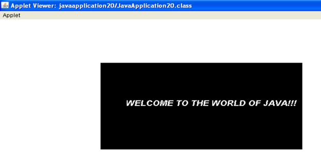 Using java create Applets - B.Tech CSE