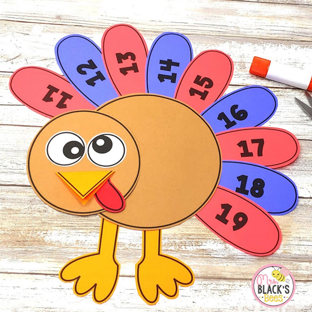 Thanksgiving Turkey Craft | Mrs. Black's Bees