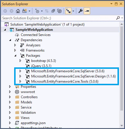 Entity Framework Core (EF) with SQL Server LocalDB
