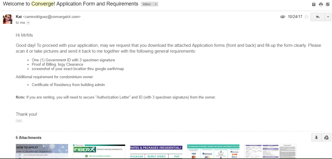 Converge application process