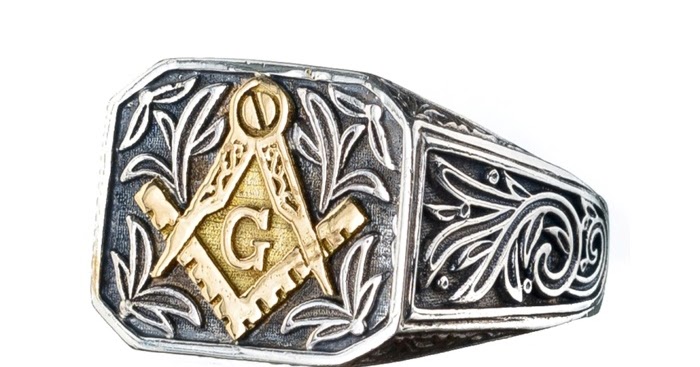 Parthenon Jewelry: Masonic Knight Templar Ring Silver and 18k Solid Gold