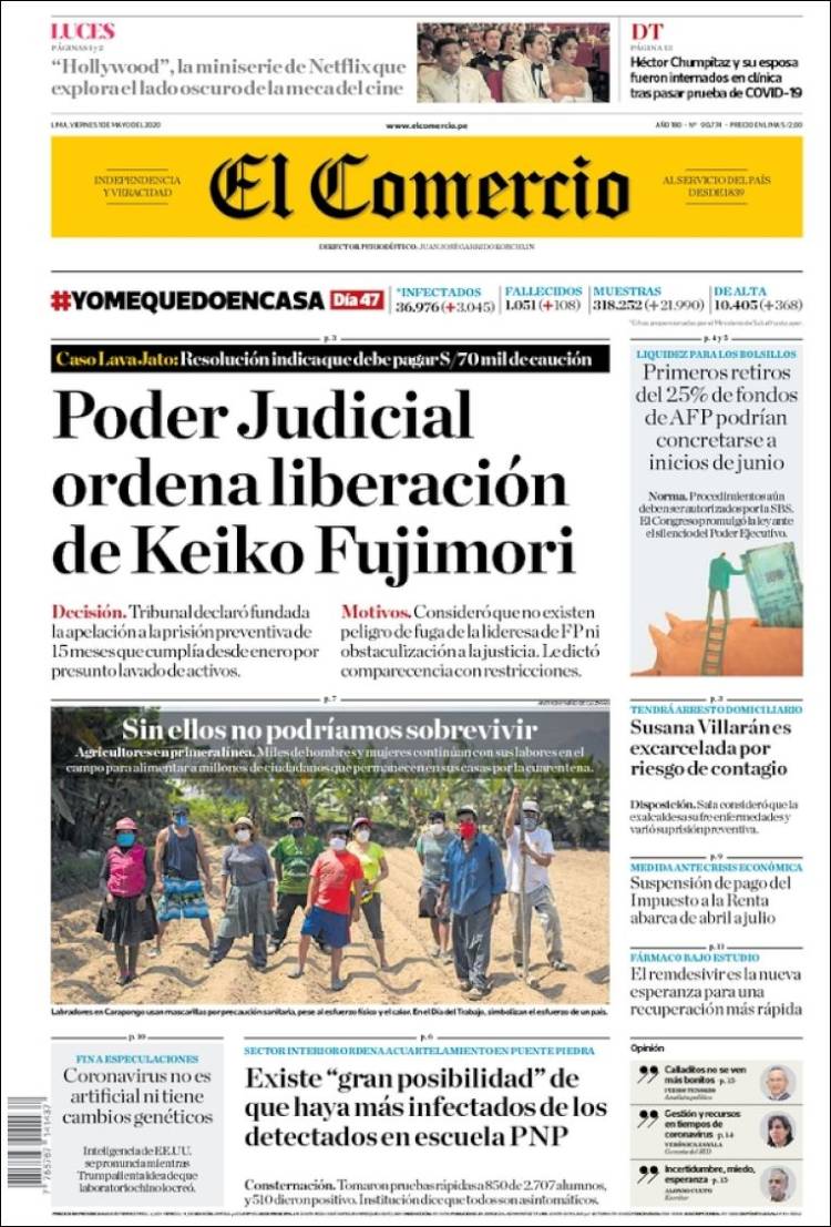 Portada de El Comercio (Perú) - Viernes, 01/May/2020 | kiosko warez ...