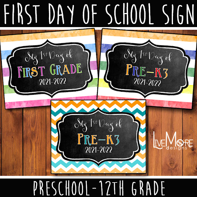 First Day of School Signs... - Our Crazy Homeschool Life