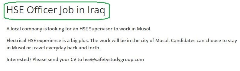 HSE Insider : ( 07 ) HSE/EHS/SAFETY JOBS – JUNE 2021