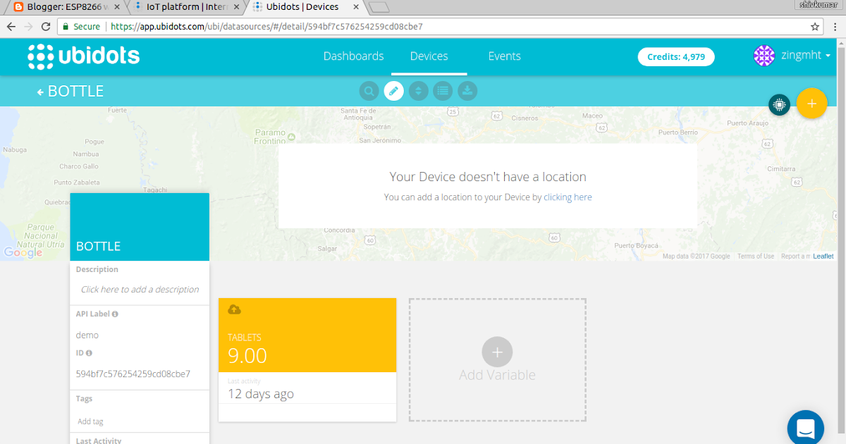 Connect ESP8266 module to Arduino UNO and send data on Ubidots.