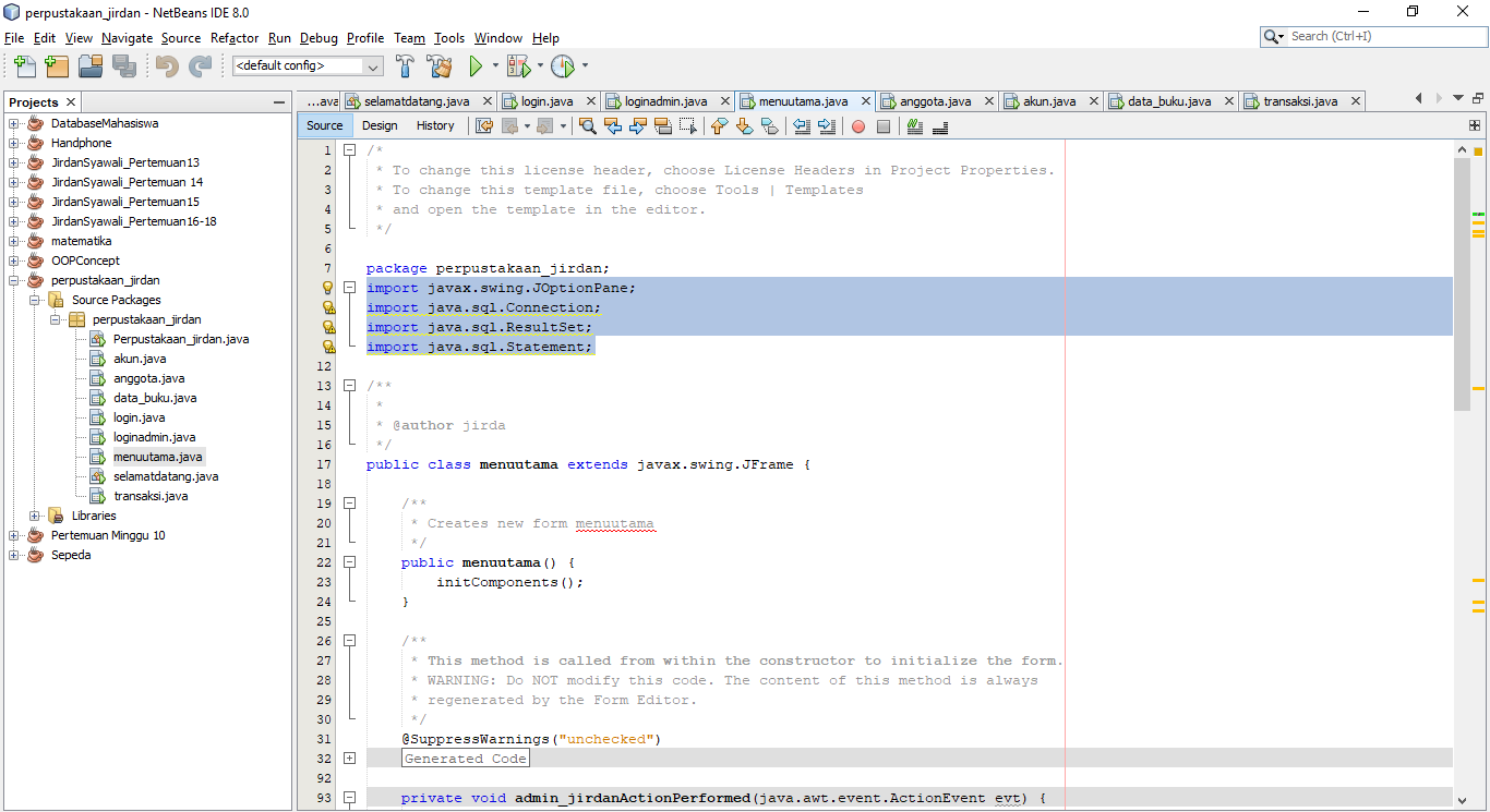 Cara Membuat Program Peminjaman Buku dengan Netbeans & XAMPP - UAS ...