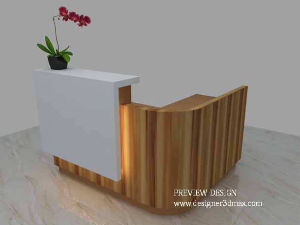JASA DESAIN 3D INTERIOR GAMBAR EKSTERIOR: Jasa design meja receptionist ...