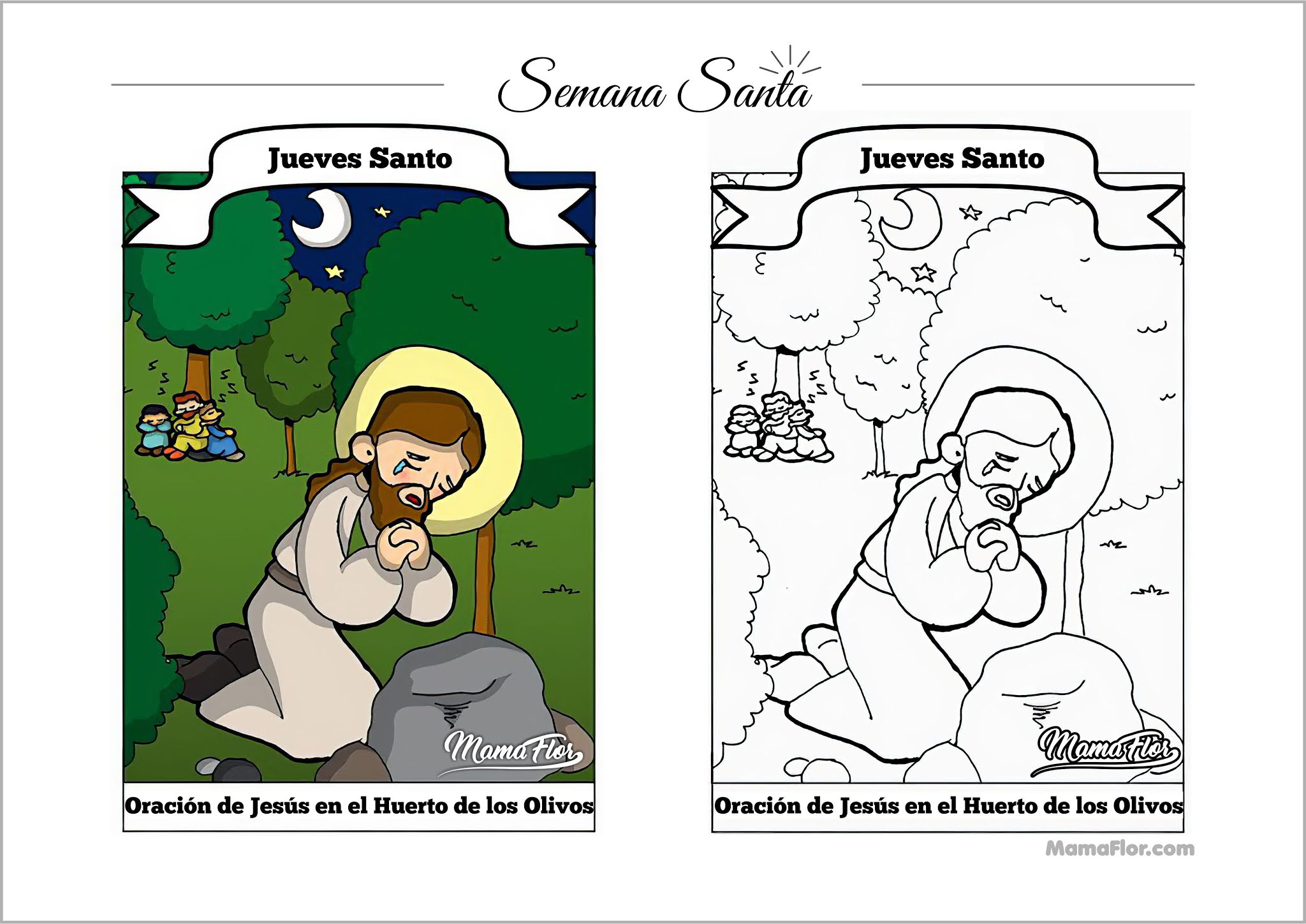 Semana Santa: Dibujos y Actividades para Imprimir - MamaFlor.com