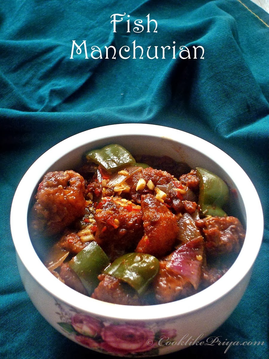 Cook like Priya: Chilli Fish Manchurian Semi-Dry | Seafood Starter ...