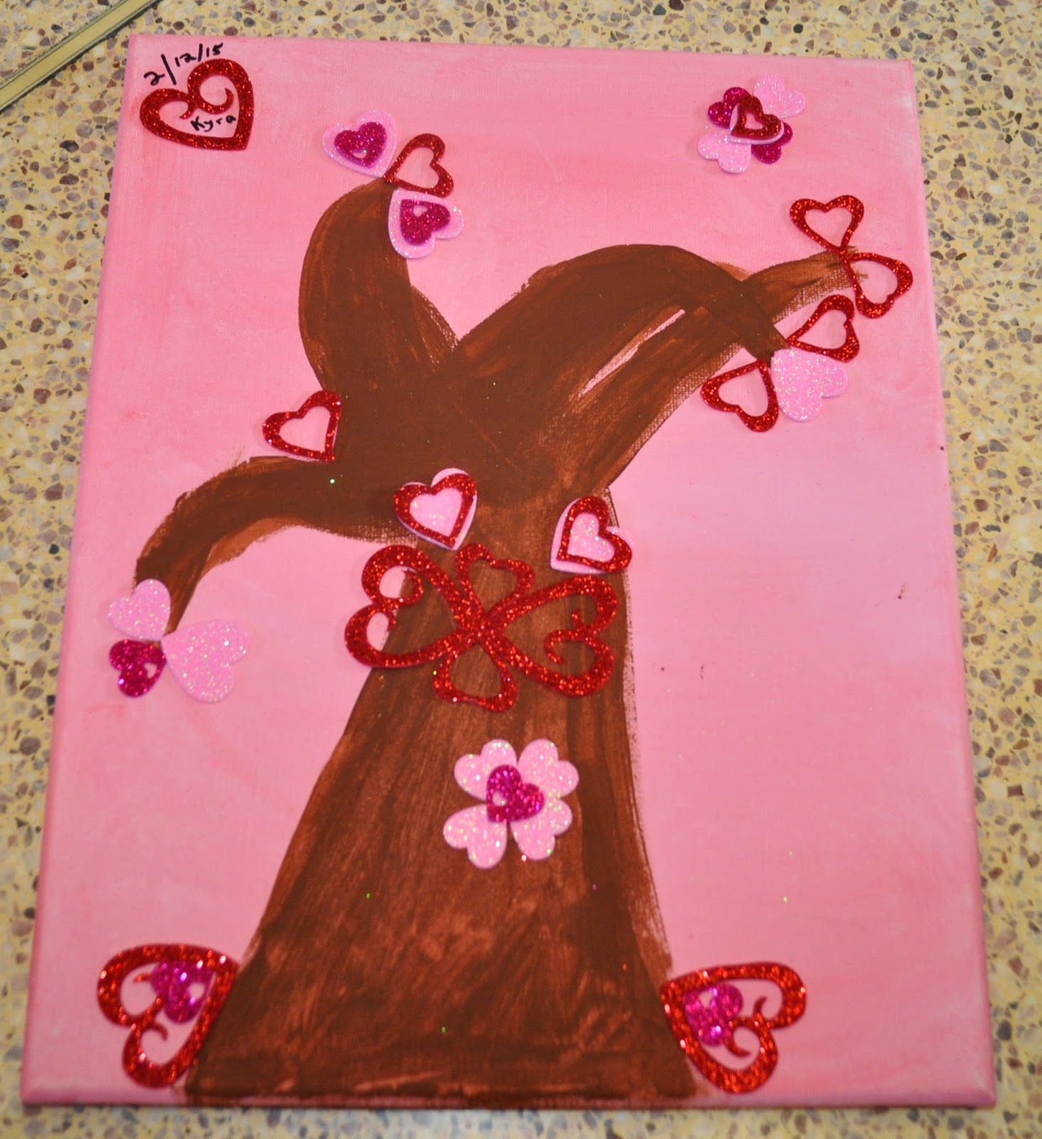 So Many Stamps: Kids Craft Class Valentine Heart Tree Painting