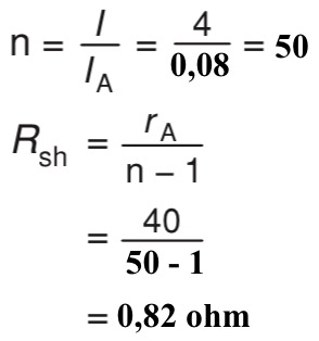 Batas pengukuran maksimum pada sebuah amperemeter sebesar 80 mA yang mempunyai - Mas Dayat