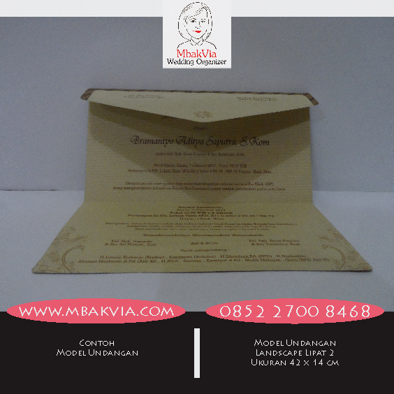 Contoh Model Undangan Landscape Lipat 2