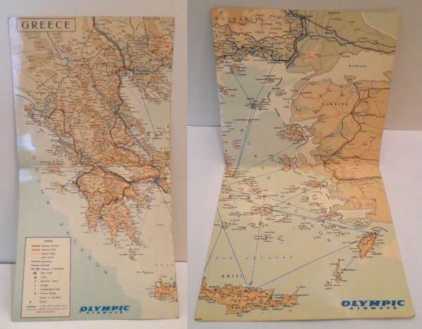 ΧΑΡΤΗΣ ΔΡΟΜΟΛΟΓΙΩΝ OLYMPIC AIRWAYS - ΝΟΕ 1978 | Dimi's AIR collection