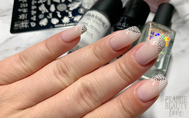 NAIL ART: Sheer Opal Graphic Modified French Nails - Prairie Beauty