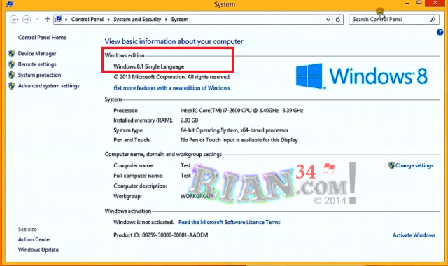 Windows 8.1 OEM Core Single Language 64-Bit Version ~ TSARSOFT