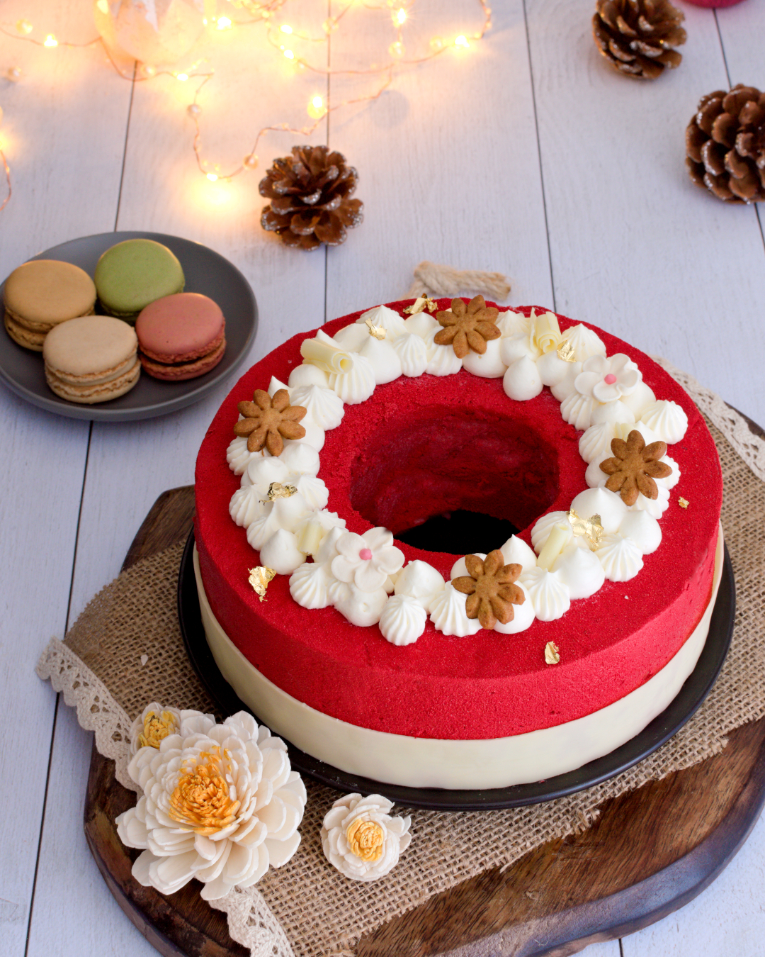 La couronne à la fraise et à la vanille