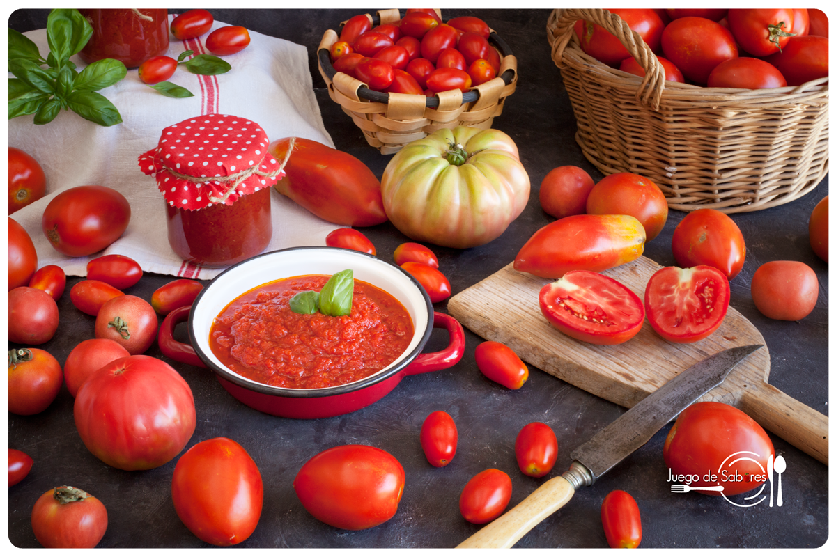 JUEGO DE SABORES : SALSA DE TOMATE EN CONSERVA