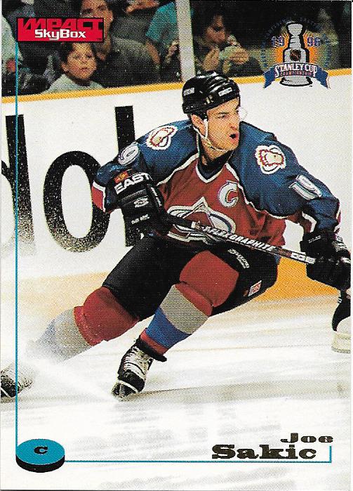 My PCs--one card at a time: Joe Sakic card #181 1996-97 Skybox Impact #28