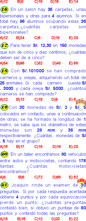 CUATRO OPERACIONES EJERCICIOS RAZONADOS RESUELTOS DE HABILIDAD LÓGICO ...