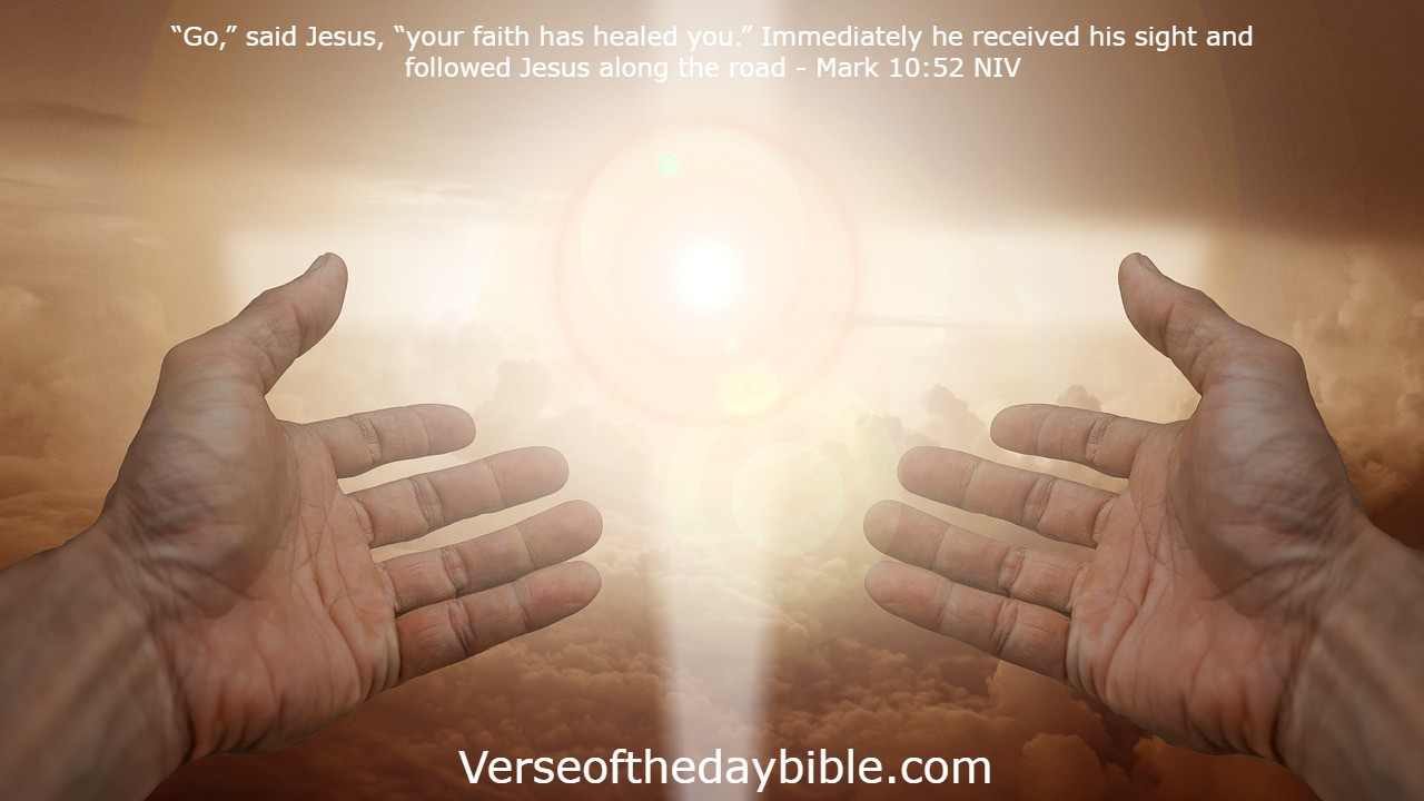 Verse of the day in English - Mark 10:52 NIV - Verseofthedaybible.com