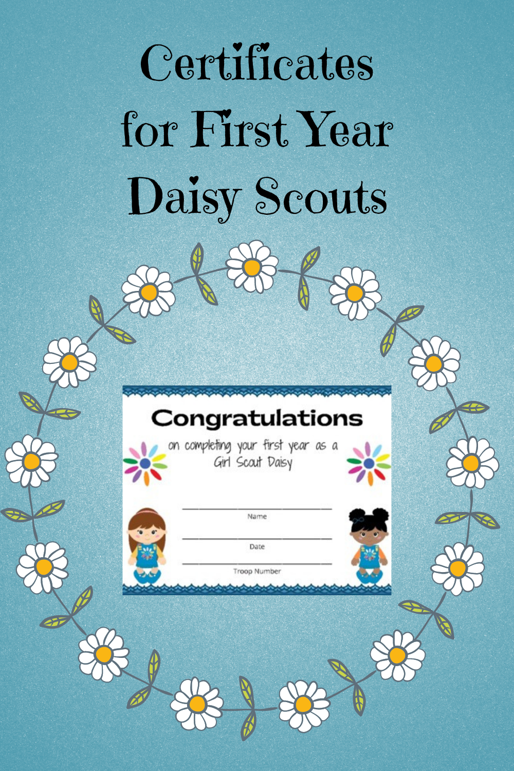 Girl Scout Daisy Petal Certificate