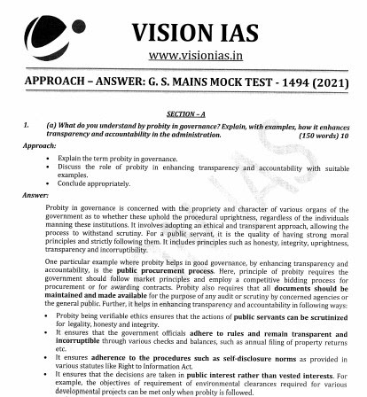 VISION IAS Mains 2021 Test 8 With Solution PDF - VISION