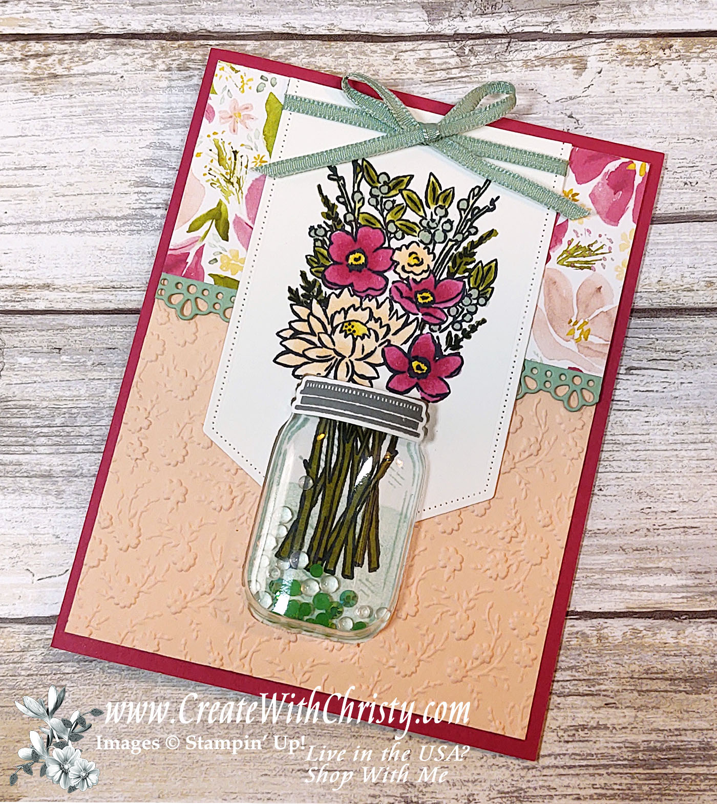 Sneak Peek - Jar of Flowers Shaker Card [Create With Christy]