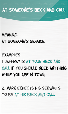 Wanna learn English?: At someone’s beck and call