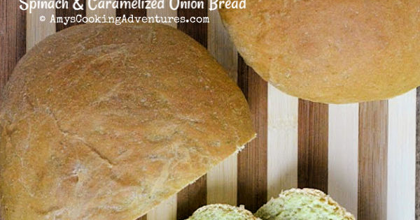 Spinach & Caramelized Onion Bread (Star Wars Portion Bread)