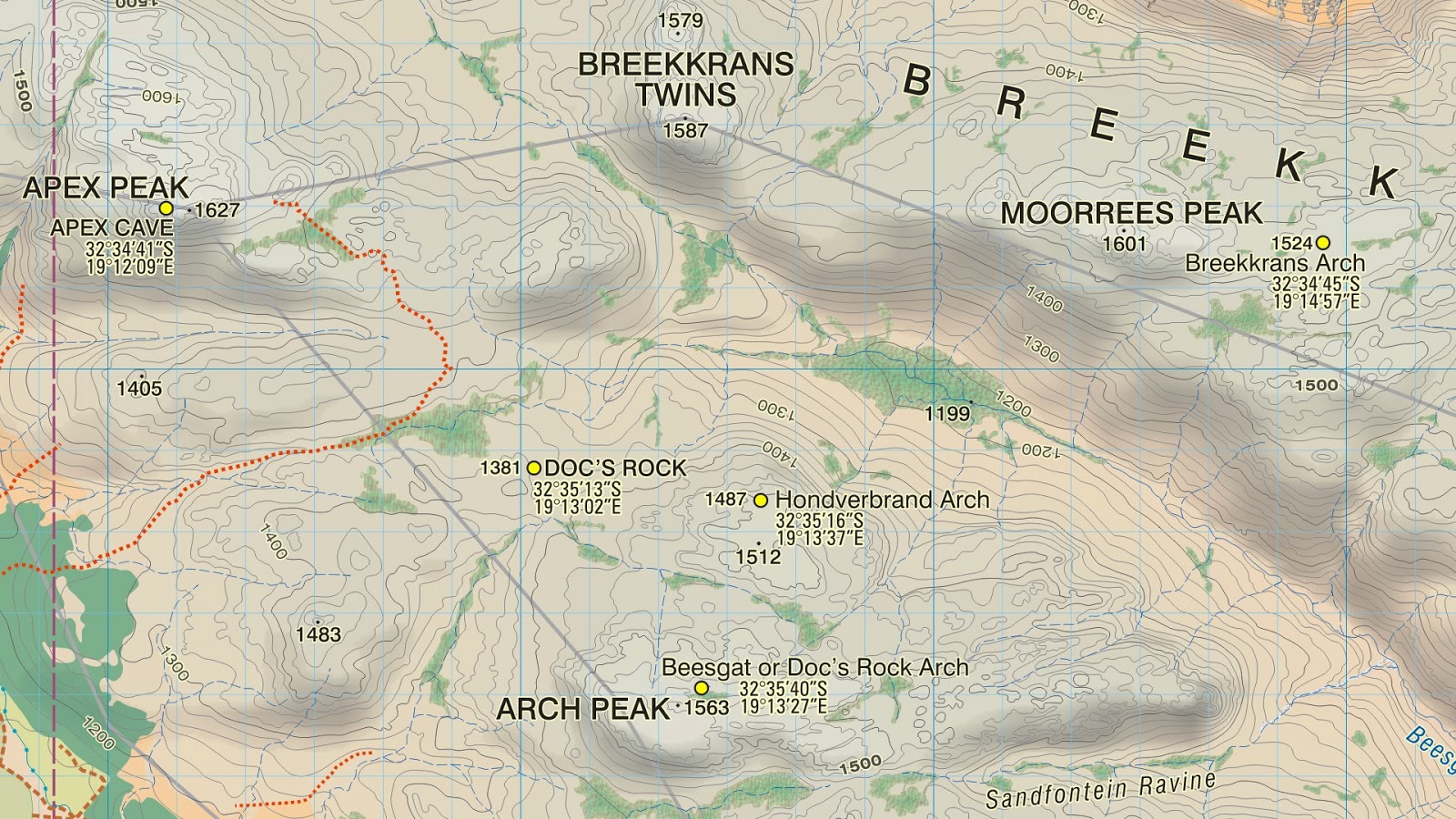 Hike the Cederberg: the Map: 2013