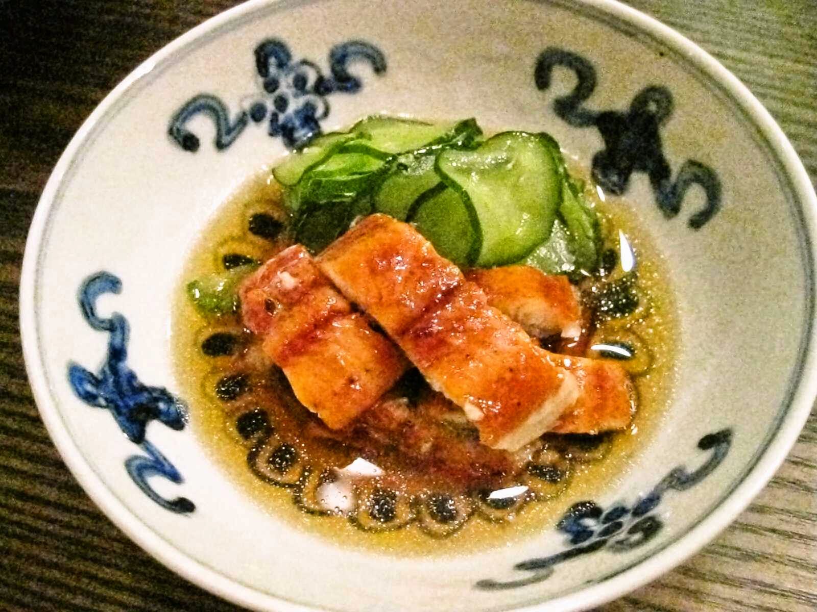 Recipes for Tom: Uzaku / grilled eel and cucumber in light broth with ...